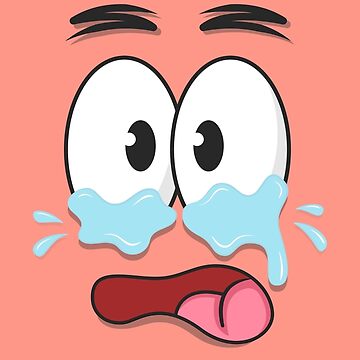 "Crying Patrick Star Face" Sticker for Sale by Seven Design | Redbubble