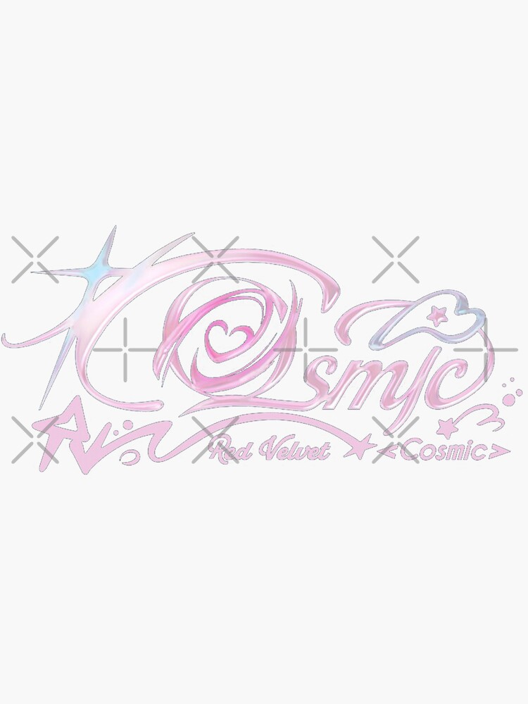 "Red Velvet (레드벨벳) 'Cosmic' Logo" Sticker by InYourOrbit613 | Redbubble