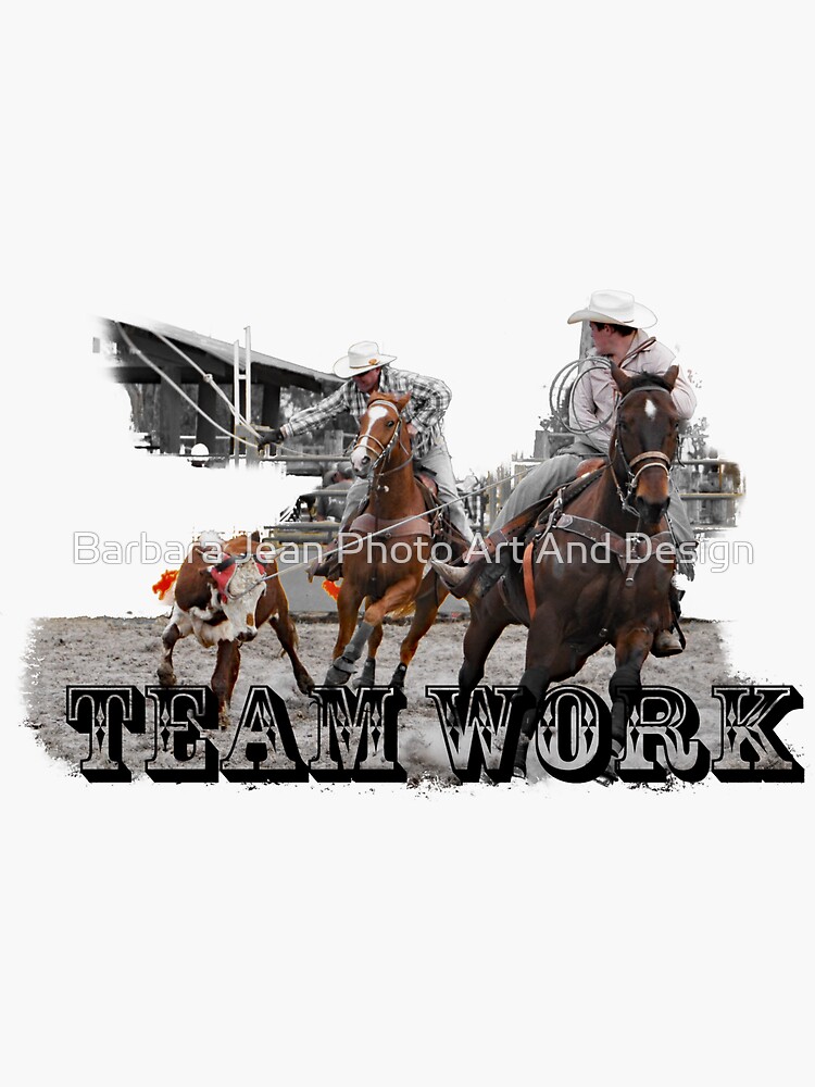 "TEAM ROPER, COW HORSES" Sticker for Sale by Tinpants | Redbubble
