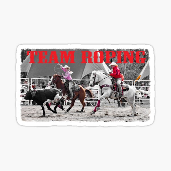 "TEAM ROPING, RODEO EVENT" Sticker by Tinpants | Redbubble
