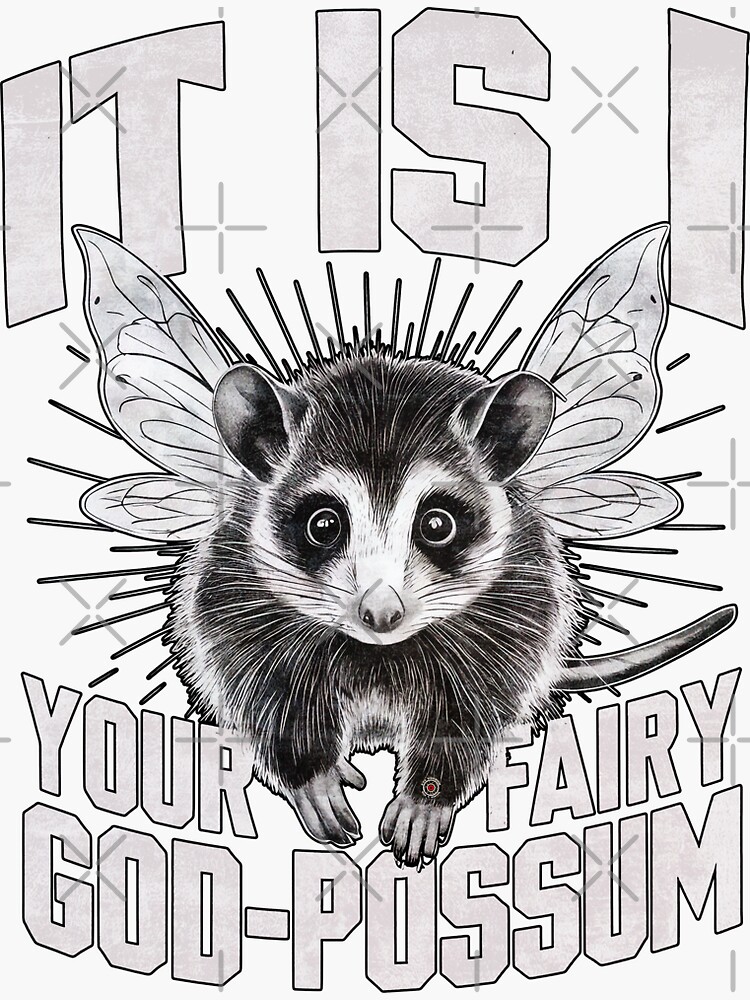 "Fairy God-Possum - Eye Voodoo" Sticker for Sale by eyevoodoo | Redbubble