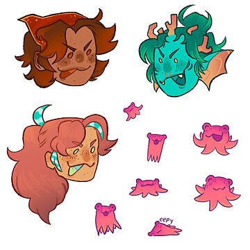 "JRWI RIPTIDE PCs and Pretzel (STICKER SHEET)" Sticker for Sale by ...