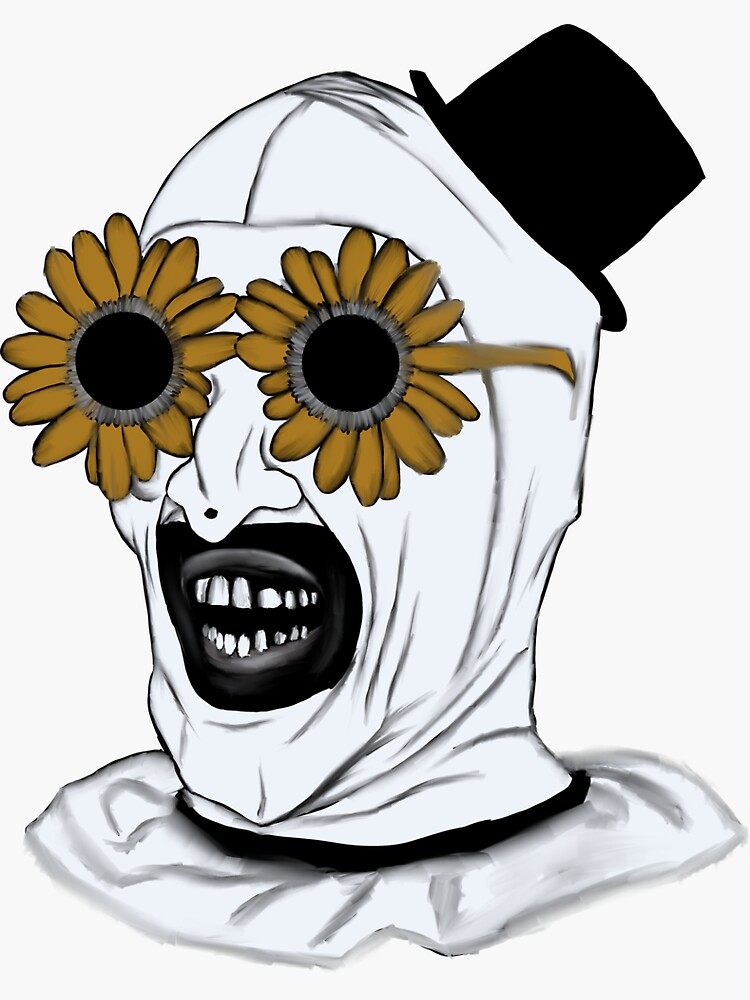 "Terrifier Art the Clown Illustration" Sticker for Sale by LavinyArt ...
