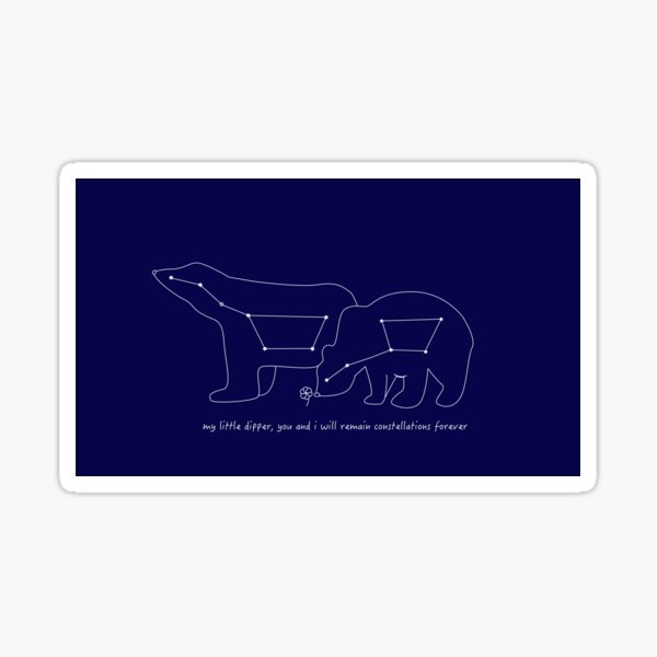 "Little Dipper Big Dipper" Sticker for Sale by shodoods | Redbubble