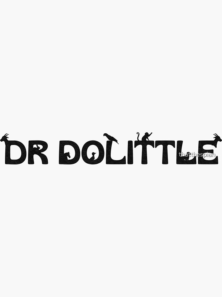 "DR DOLITTLE- Dark (Re-Imagined Musical Logo)" Sticker for Sale by ...