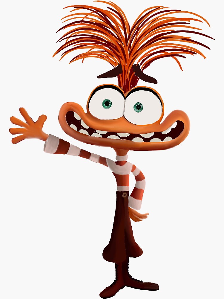 "Anxiety Waving Inside Out 2" Sticker for Sale by awesome473 | Redbubble