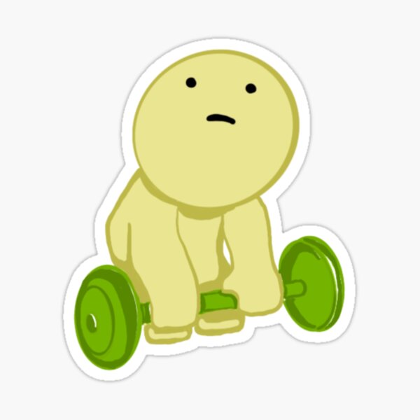 "fit smiski lifting weights" Sticker for Sale by Coyotee555 | Redbubble