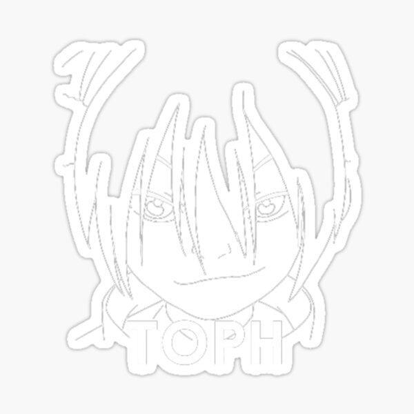 "Toph - Avatar The Last Airbender [WHITE OUTLINE]" Sticker for Sale by ...