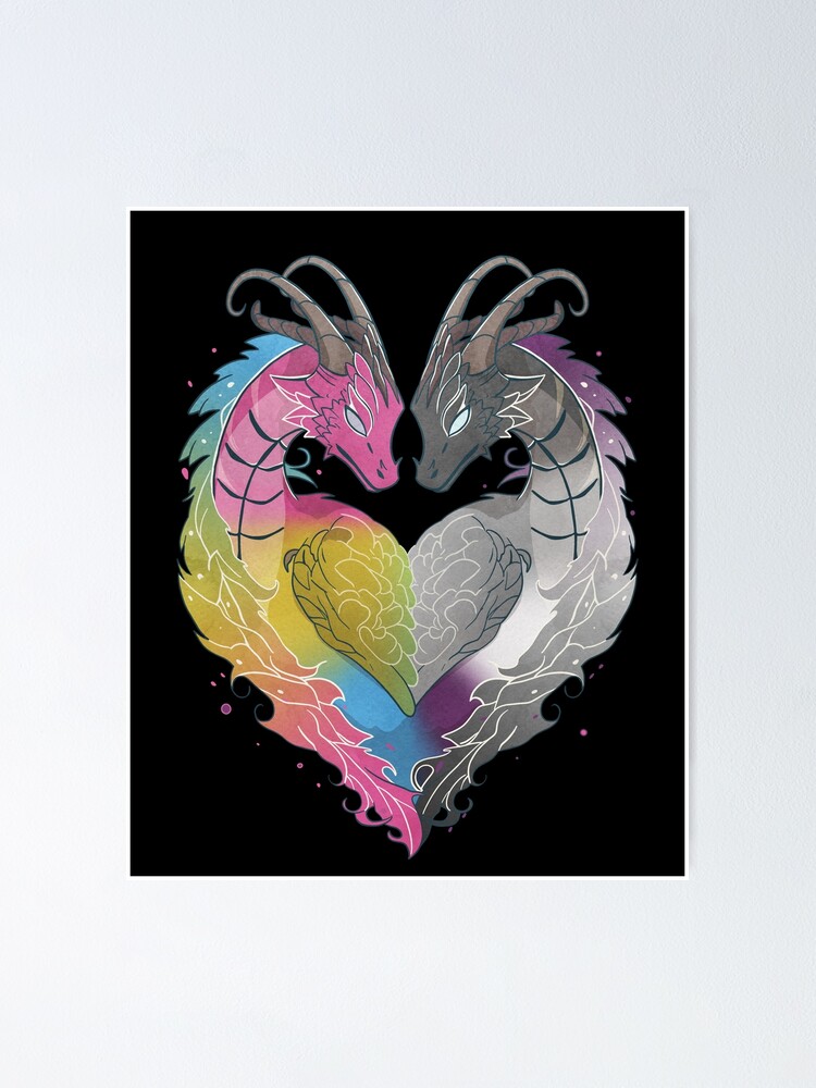 "Pansexual Asexual Dragons LGBT Pride Flag" Poster for Sale by Psitta ...