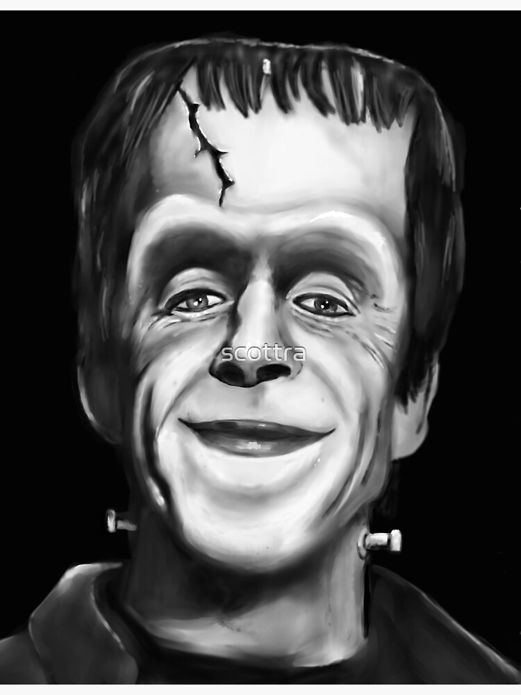 "Herman Munster " Sticker for Sale by scottra | Redbubble