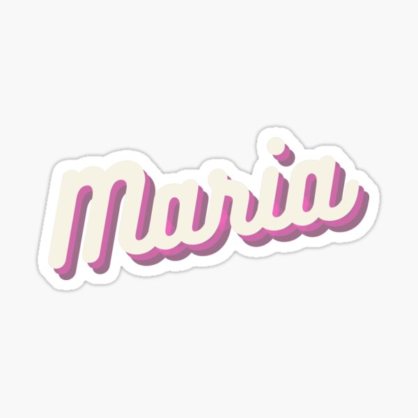 "Maria Name" Sticker for Sale by ArtCraftLab | Redbubble