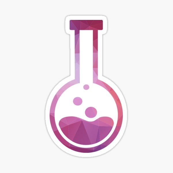"Round-bottom Flask design 7" Sticker for Sale by STEMphrases | Redbubble