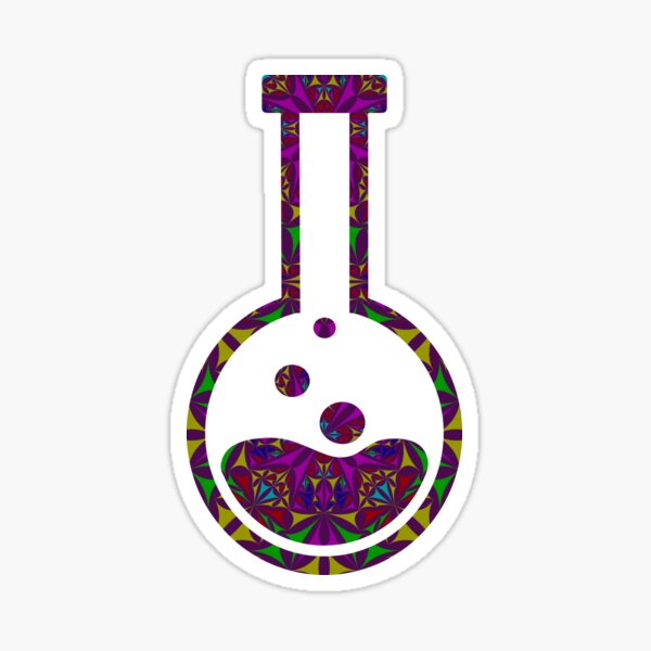 "Round-bottom Flask design 10" Sticker for Sale by STEMphrases | Redbubble