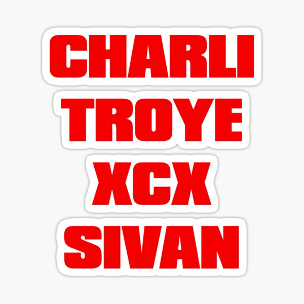 "CHARLI XCX & TROYE SIVAN (sweat tour) DESIGN" Sticker for Sale by ...