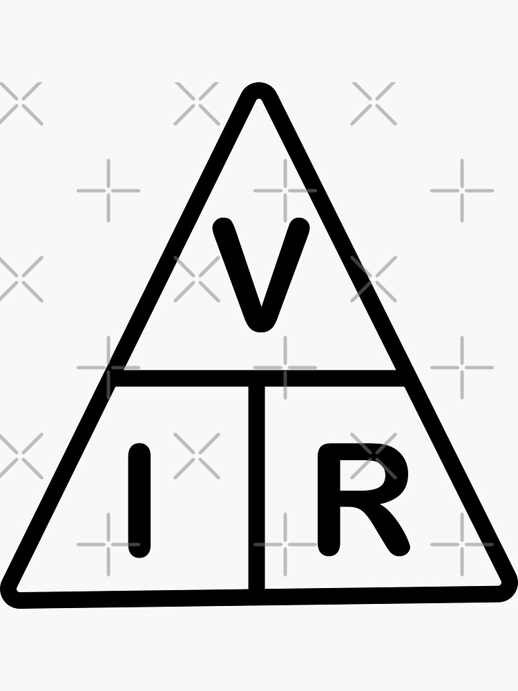 " Ohms Law Formula Triangle Chart for Electrical engineering students ...