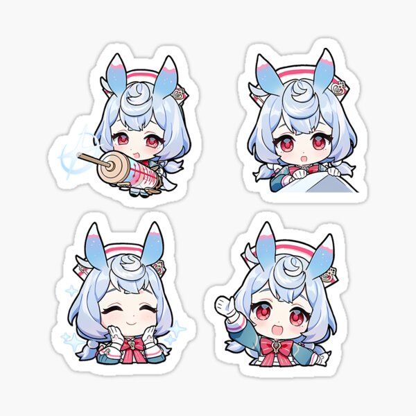"Sigewinne Sticker Set Genshin Impact" Sticker by Demray | Redbubble