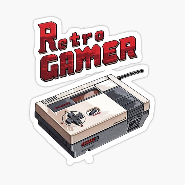 ""Retro Gamer"" Sticker for Sale by Artur Lipiński | Redbubble