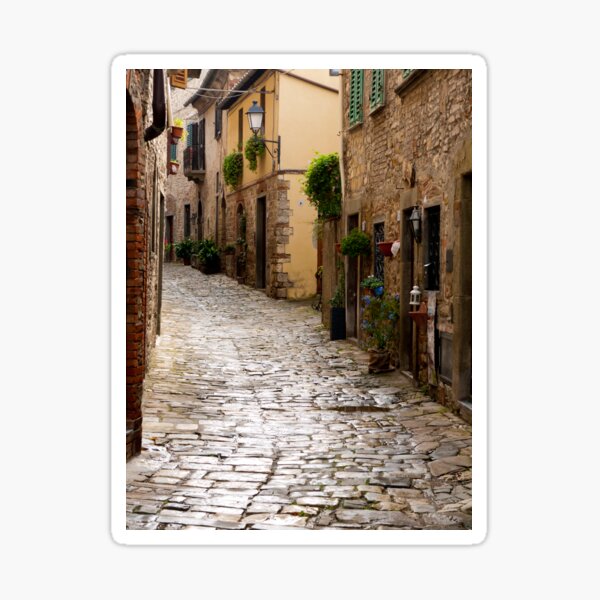 "Cobblestone Street" Sticker by raetucker | Redbubble