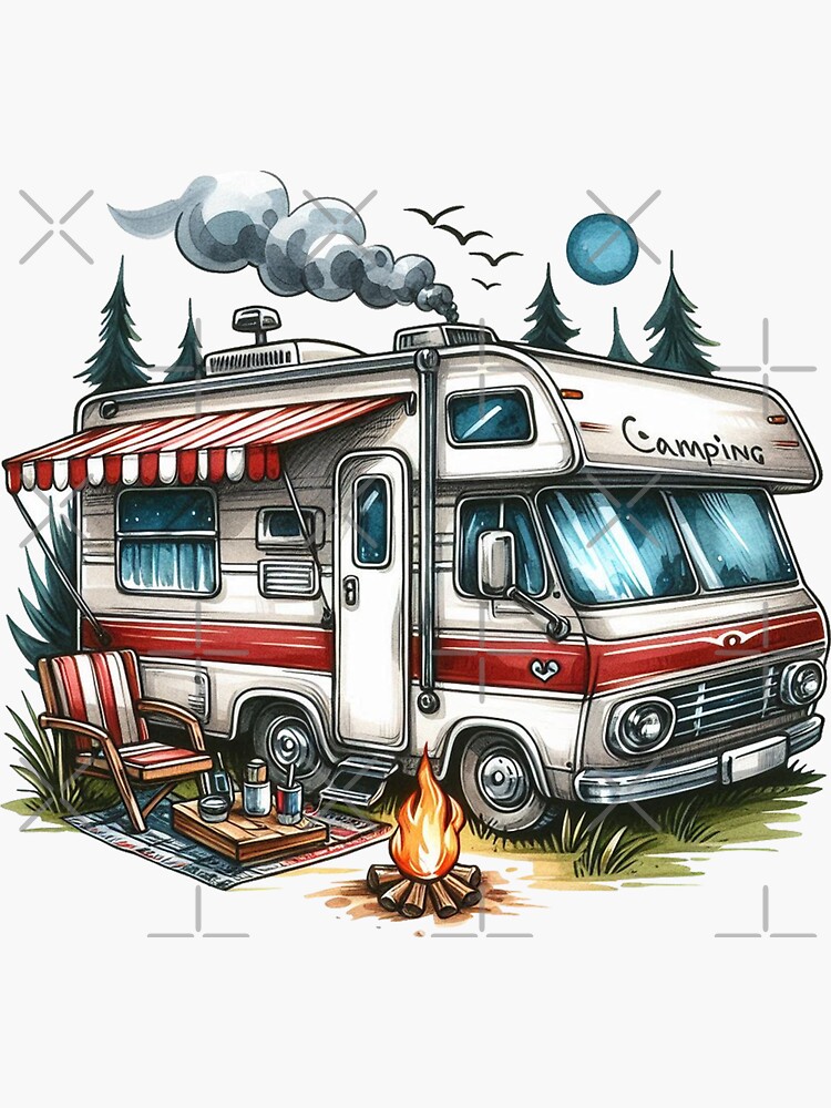 "rv" Sticker for Sale by vectcd | Redbubble