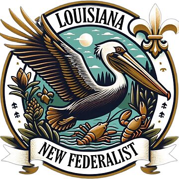 "Louisiana New Federalist " Sticker for Sale by CroakysCorner | Redbubble