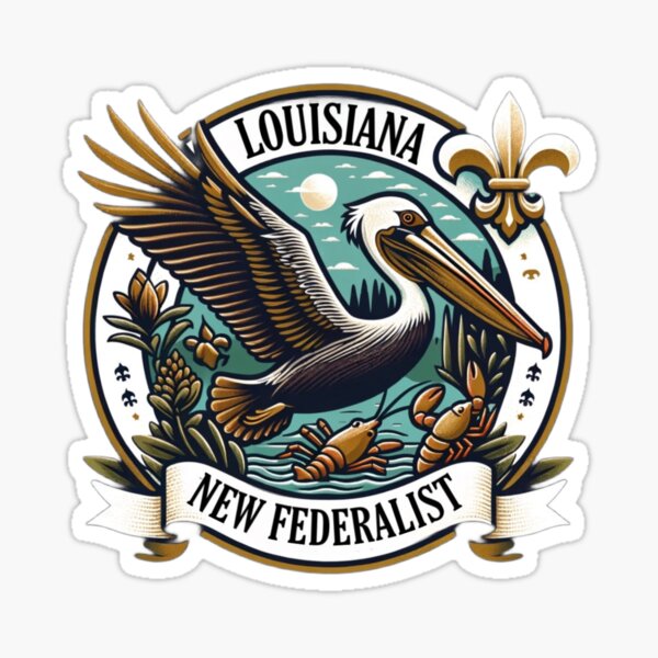 "Louisiana New Federalist " Sticker for Sale by CroakysCorner | Redbubble