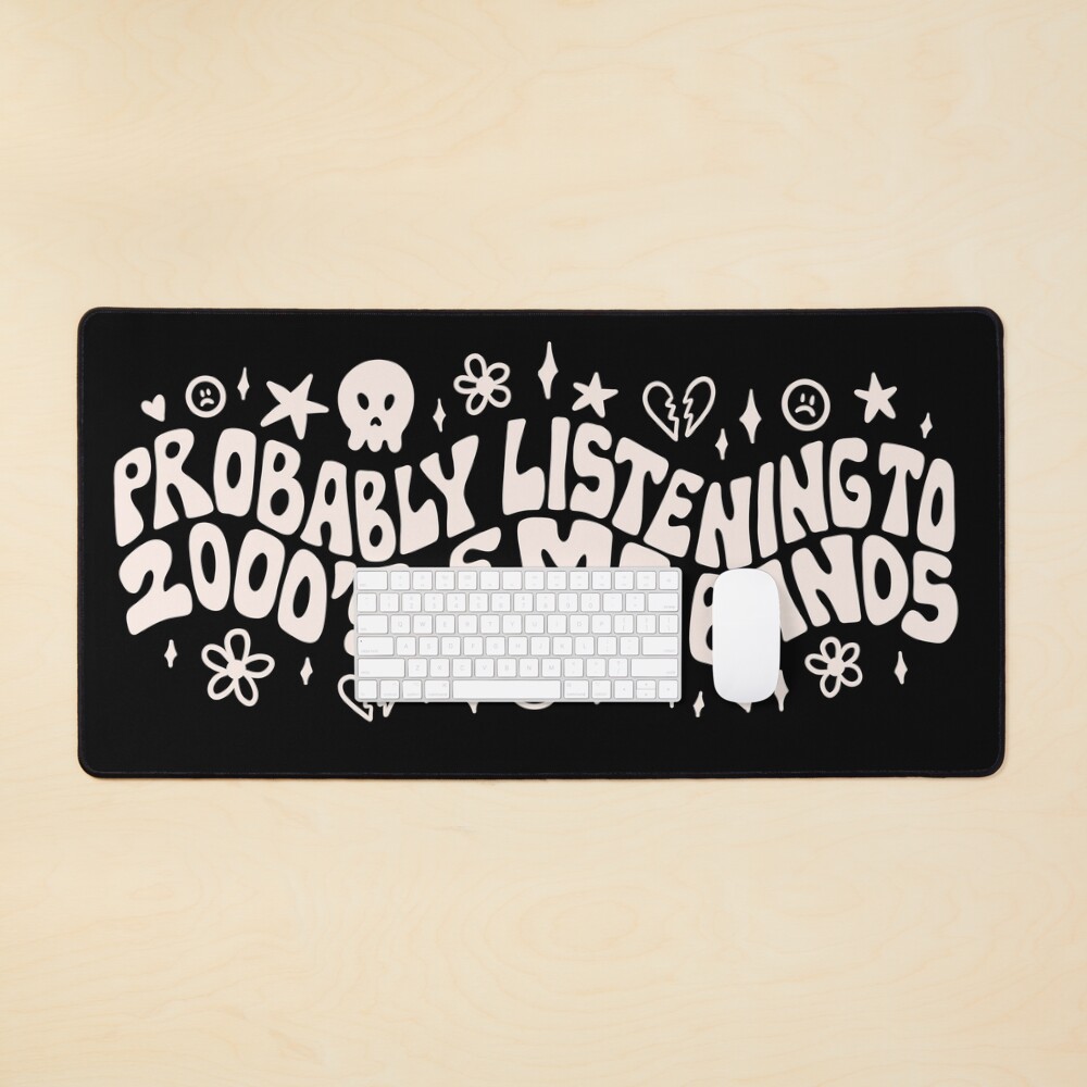 "Probably Listening to 2000's Emo Bands" Sticker for Sale by ...