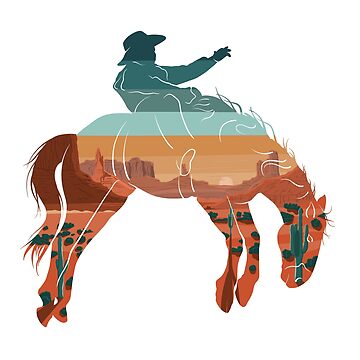 "Desert Rodeo" Sticker for Sale by KeighleyHerwick | Redbubble