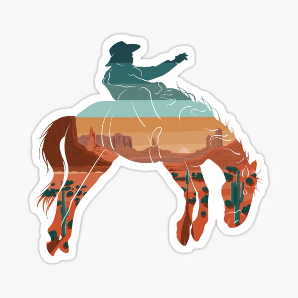 "Desert Rodeo" Sticker for Sale by KeighleyHerwick | Redbubble