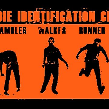 "Zombie ID Chart" Sticker for Sale by ShantyRegime | Redbubble