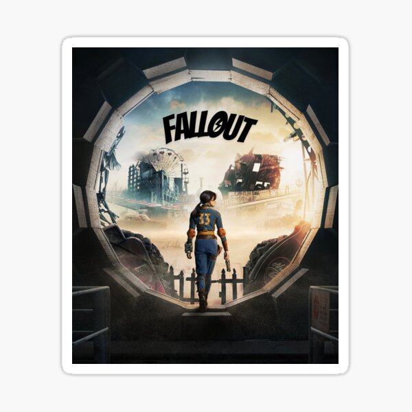 "Fallout tv show black " Sticker for Sale by Am199 | Redbubble