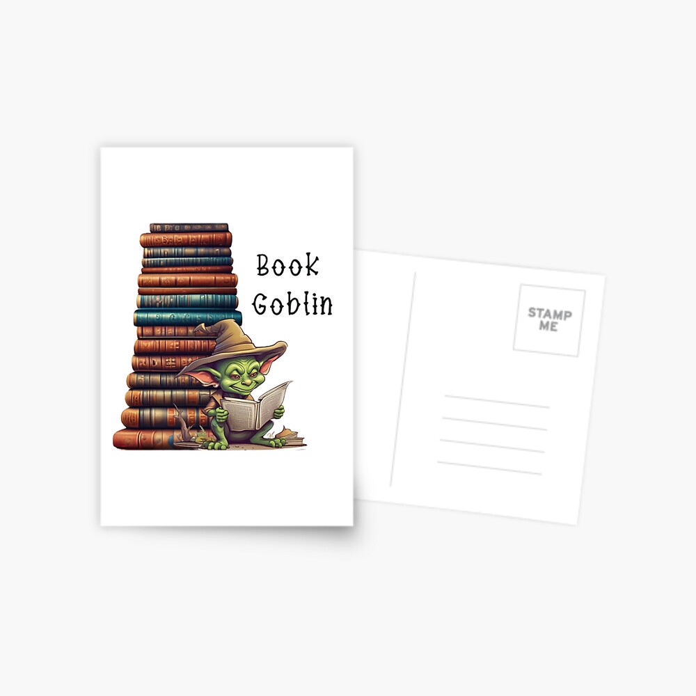 "Book Goblin" Sticker for Sale by Kheltic-Lady | Redbubble