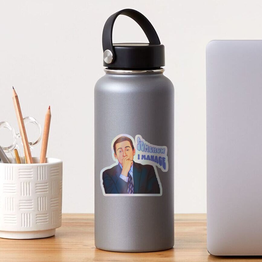 "The Office Michael Scott "Somehow I manage"" Sticker for Sale by Sarah ...