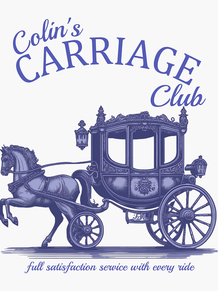 "Colin Bridgerton's Carriage Club Rides Design" Sticker for Sale by ...