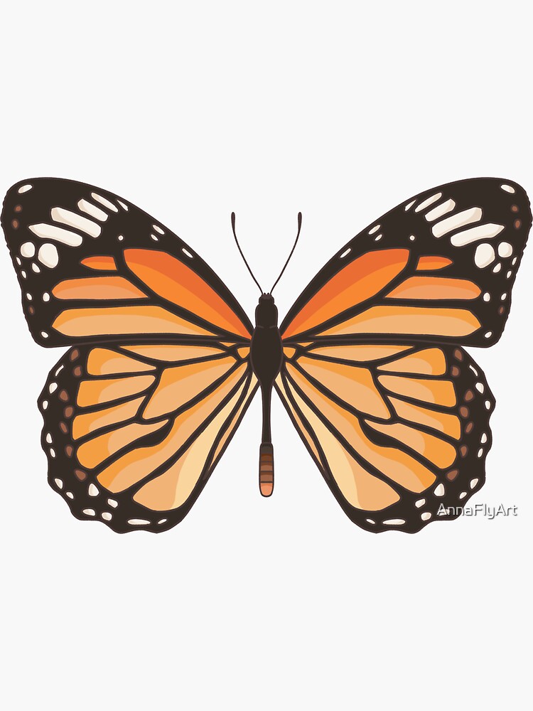 "Monarch butterfly blue" Sticker for Sale by AnnaFlyArt | Redbubble