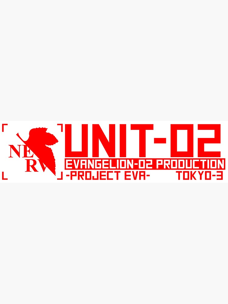 "Evangelion Unit 02" Sticker for Sale by wuluhulu | Redbubble
