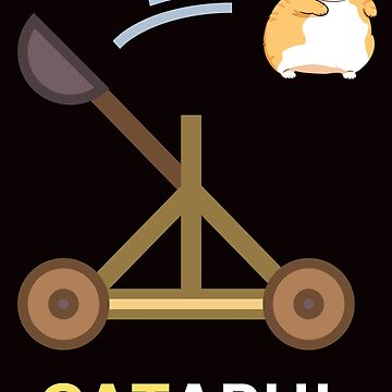 "Catapult Master - Medieval Siege Funny Fat Cat Weapon Design" Sticker ...