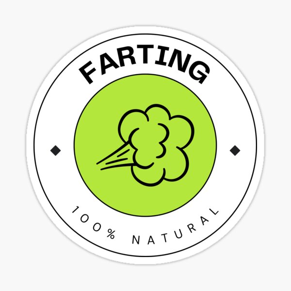 "Farting (100% natural)" Sticker for Sale by ProjectLui | Redbubble