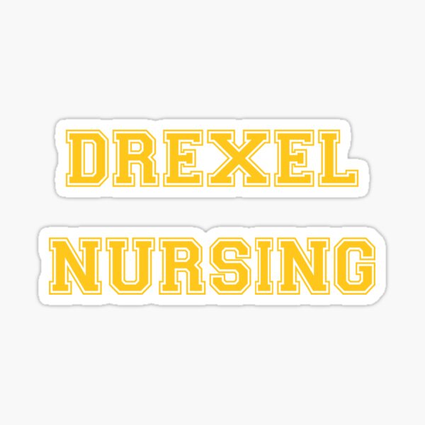 "Drexel Nursing (Yellow Collegiate Font) " Sticker for Sale by ...