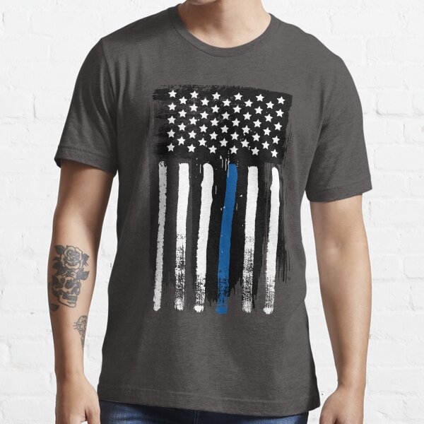 "Thin Blue Line - Vertical Flag" T-shirt for Sale by rjzinger ...
