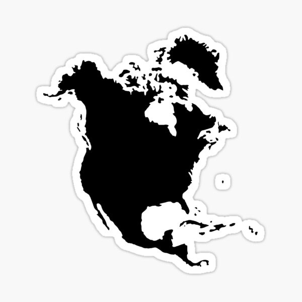 "7 continents in the world, North America " Sticker for Sale by ...