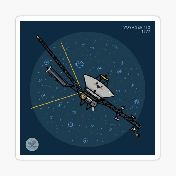 "Voyager Spacecraft" Sticker for Sale by ChiaSkyworkers | Redbubble
