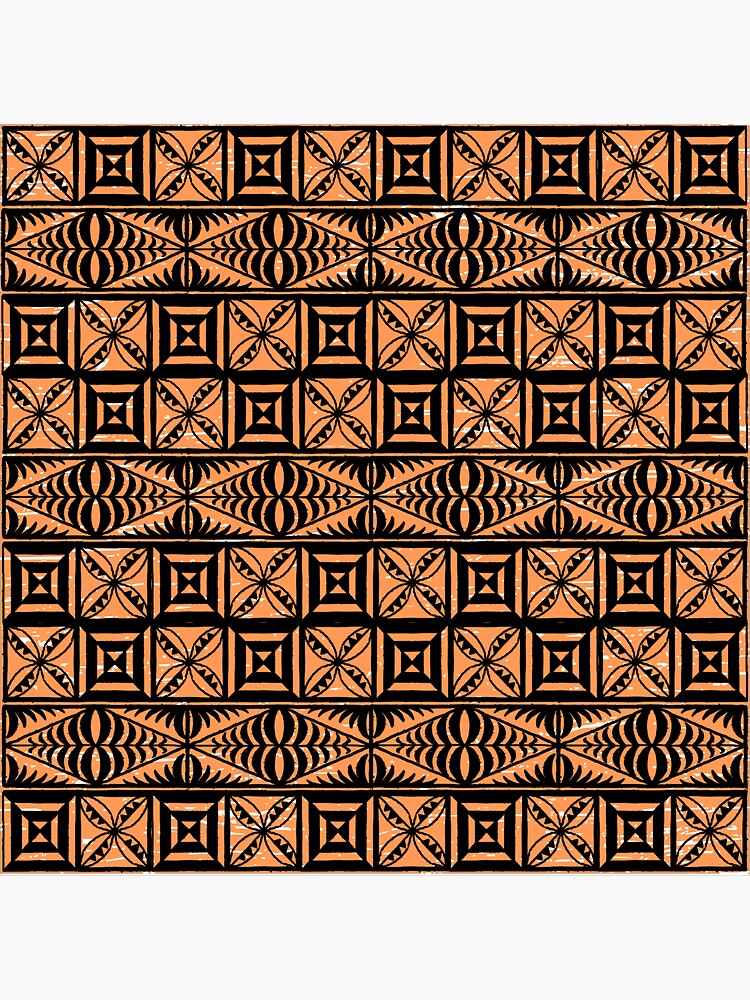 "Ngatu Tokelau Feletoa Fata Tongan Traditional Polynesian Orange ...