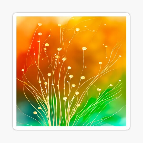 "Jade and Saffron Floral" Sticker for Sale by artCdesignsKH | Redbubble