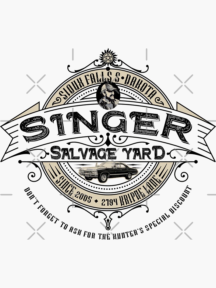 "Singer Salvage Yard Lts" Sticker for Sale by alhern67 | Redbubble