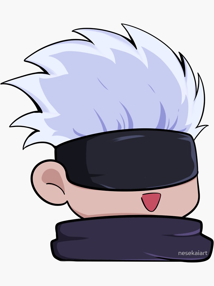 "Chibi gojo simple anime" Sticker for Sale by nesekaiart | Redbubble