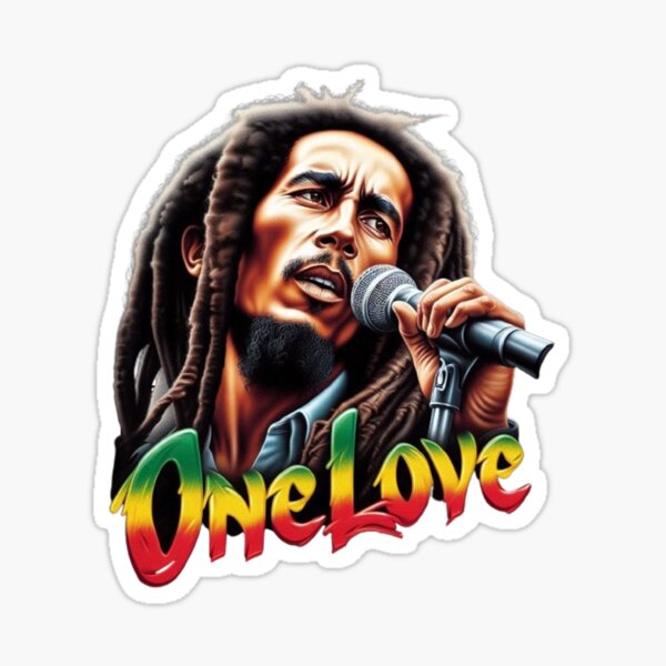 "BOB MARLEY: ONE LOVE" Sticker by CHRIST5000 | Redbubble