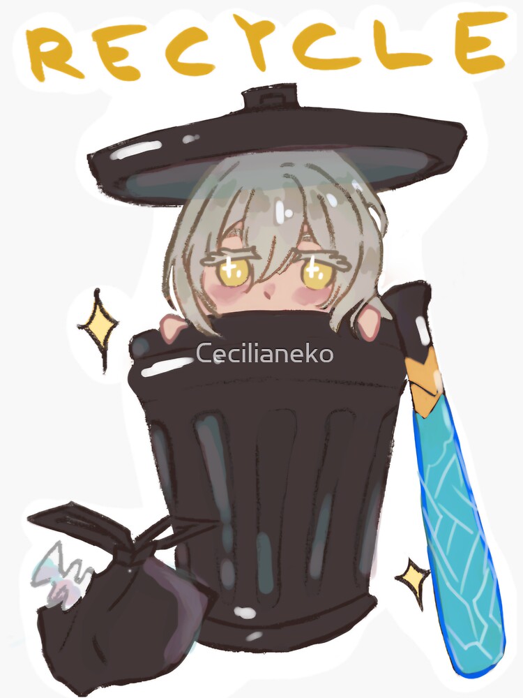 "Trash Stelle" Sticker for Sale by Cecilianeko | Redbubble