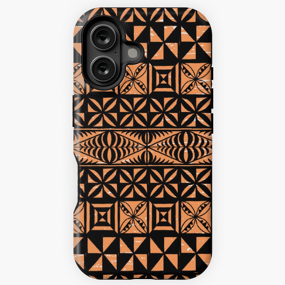 "Ngatu Tokelau Feletoa Manulua Tongan Traditional Polynesian Orange ...