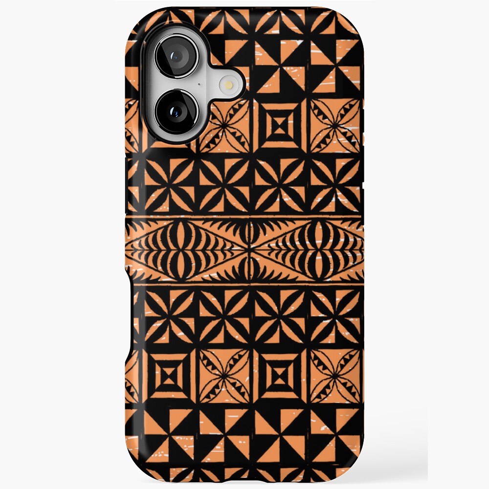 "Ngatu Tokelau Feletoa Manulua Tongan Traditional Polynesian Orange ...