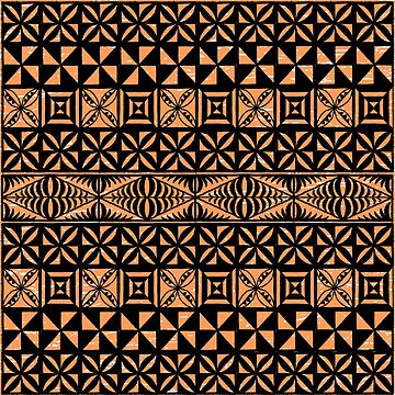 "Ngatu Tokelau Feletoa Manulua Tongan Traditional Polynesian Orange ...
